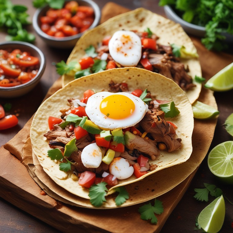 Tacos de Cerdo con Salsa Fresca y Huevo - Mr. Cook