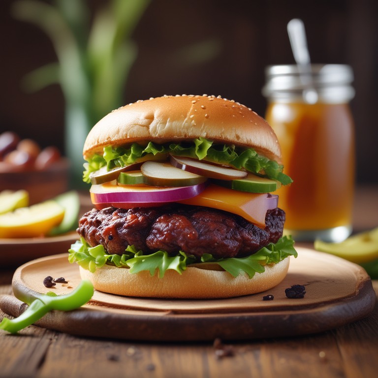 Savory Chocolate Burger with Pickle Relish - Mr. Cook