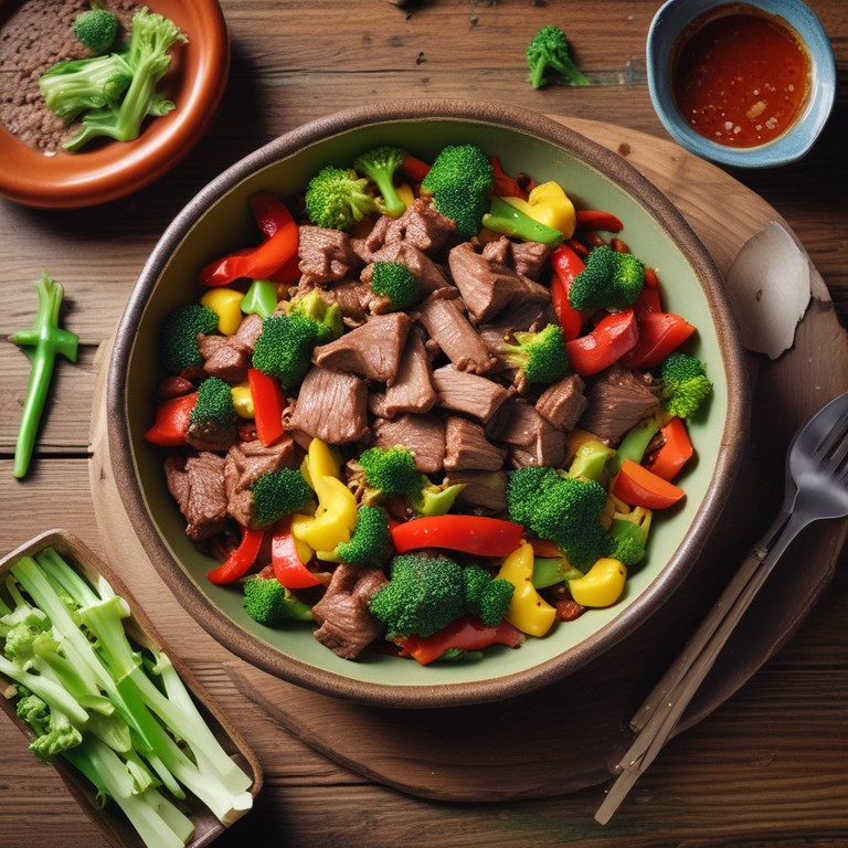 Salteado de Carne con Huevo y Brócoli - Mr. Cook