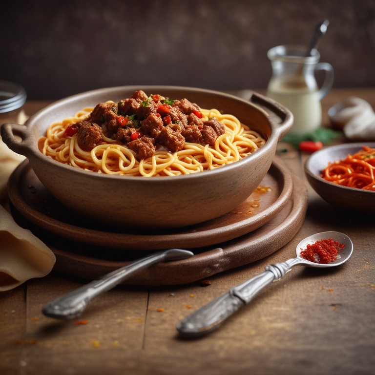 Spicy Meat Spaghetti with Savory Broth - Mr. Cook