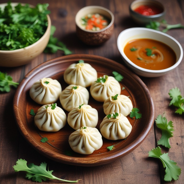 Delicious Vegetable Momos with Spicy Dipping Sauce - Mr. Cook