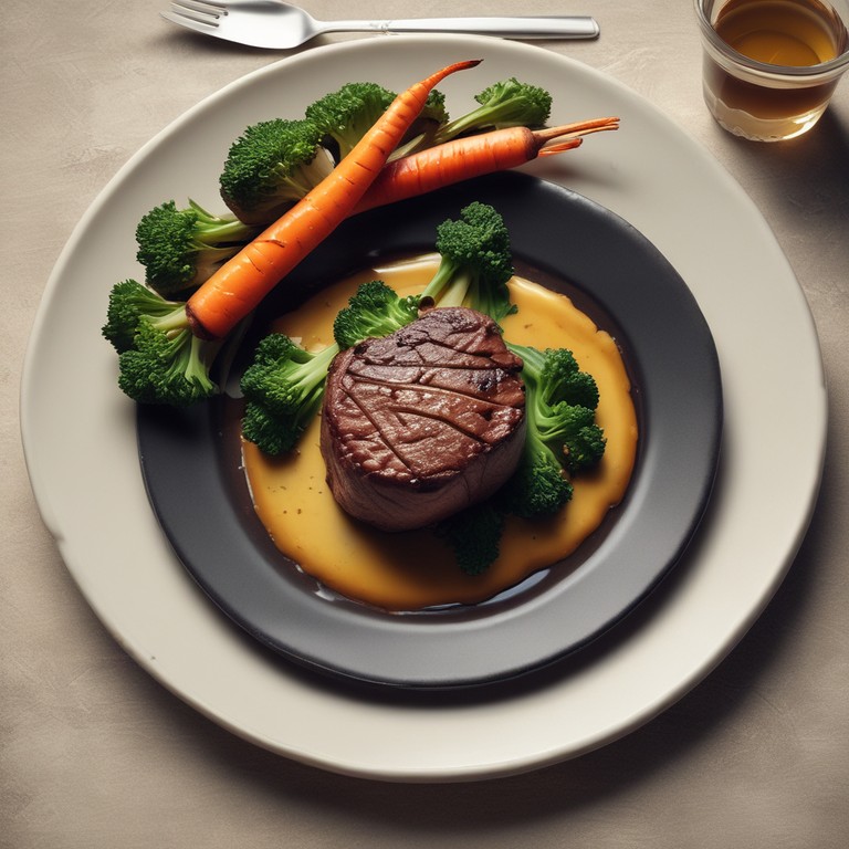 Fílet Mignon con Verduras Asadas y Puré de Patata Sedosa - Mr. Cook