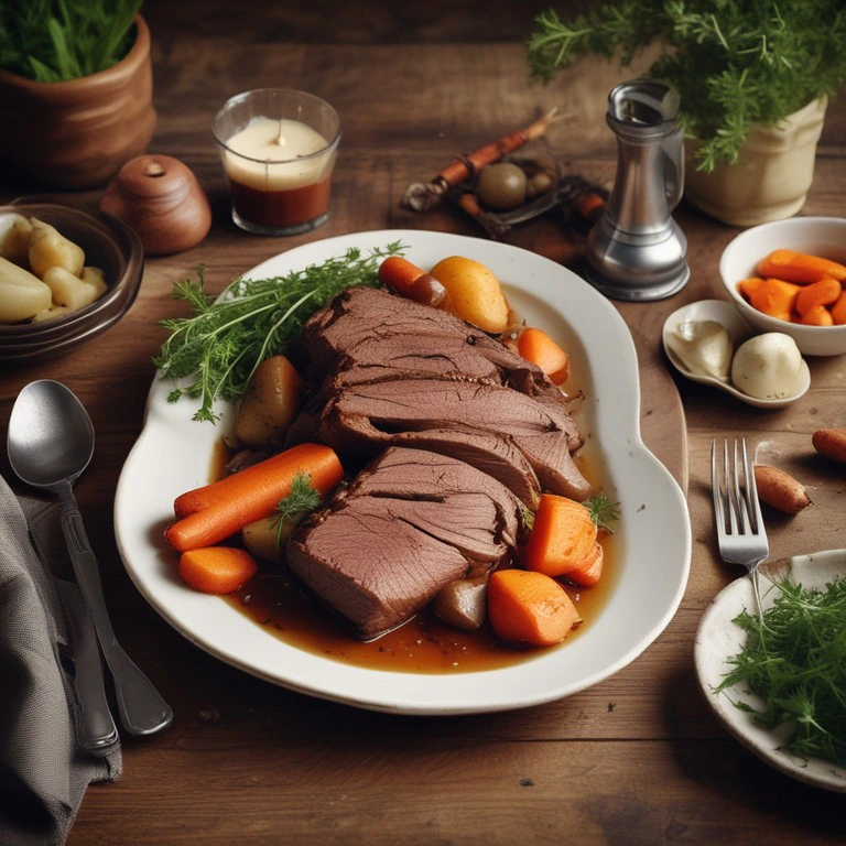 Savory Herb-Infused Pot Roast with Root Vegetables - Mr. Cook