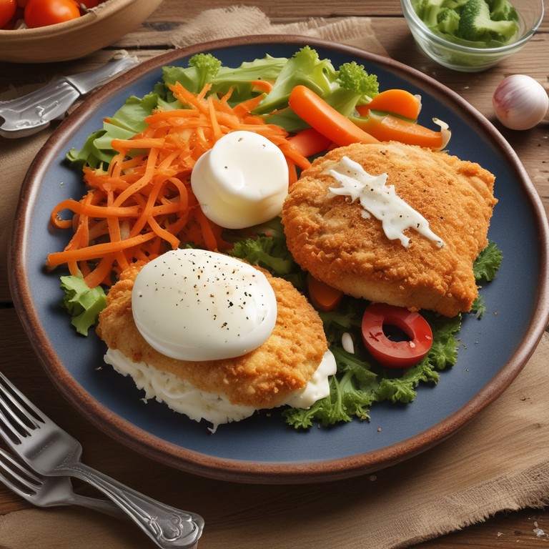 Pollo Empanizado con Zanahoria y Queso - Mr. Cook