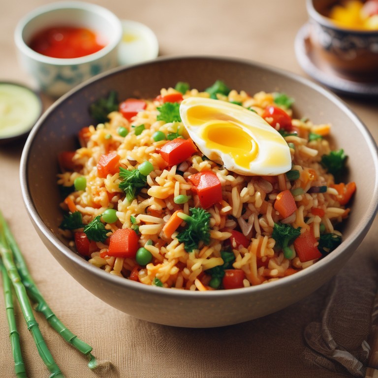 Spicy Vegetable Fried Rice with Scrambled Eggs - Mr. Cook