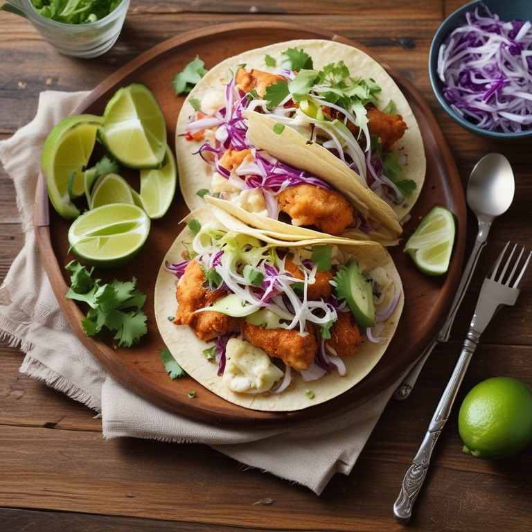 Crispy Cauliflower Fish Tacos with Tangy Slaw - Mr. Cook