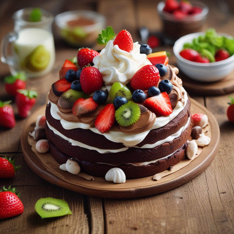 Torta de Chocolate con Relleno de Frutas - Mr. Cook