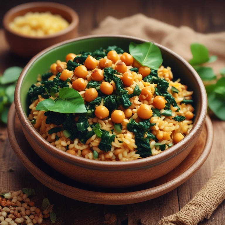 Riz Sauté aux Pois Chiches et Épinards - Mr. Cook