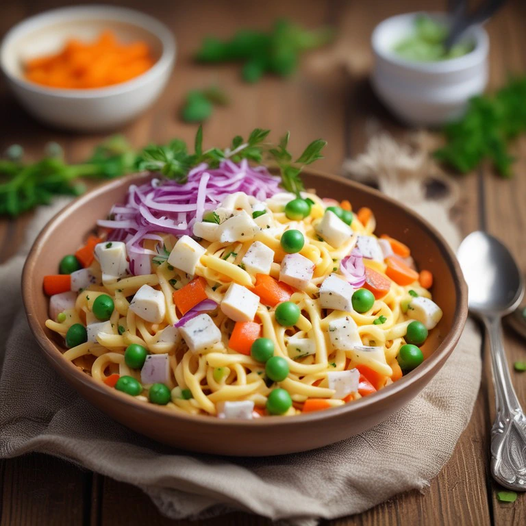 Ensalada de Pasta Corta con Mayonesa y Queso - Mr. Cook