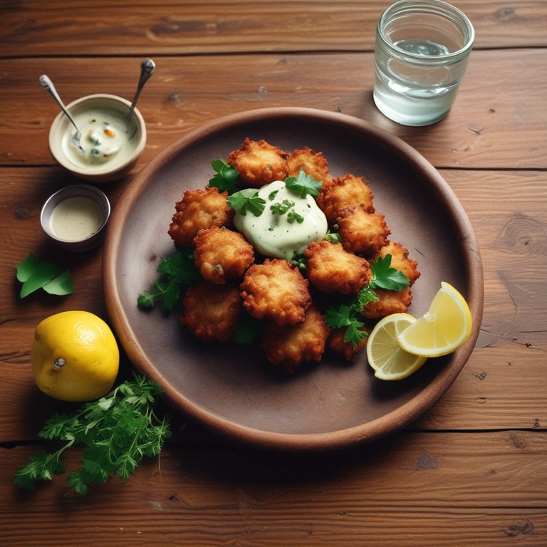 Savory Pig Brain Fritters with Herb Aioli - Mr. Cook