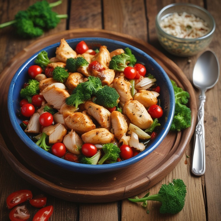 Pollo Salteado con Brócoli y Tomate - Mr. Cook