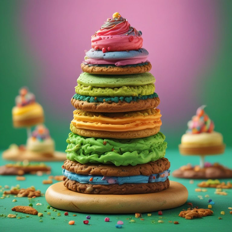 Cookie Tower on Ice Cream Grass - Mr. Cook