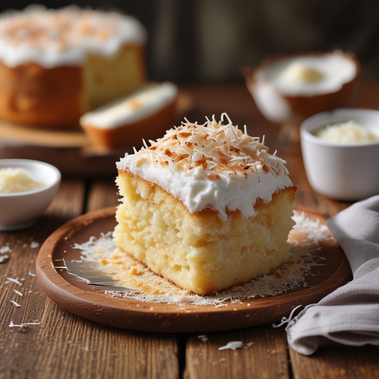 Bolo de Coco com Leite de Coco e Leite em Pó - Mr. Cook