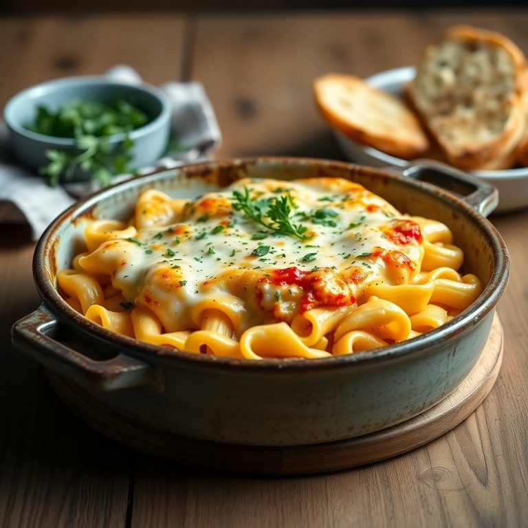 Creamy Garlic Cheese Pasta Bake - Mr. Cook