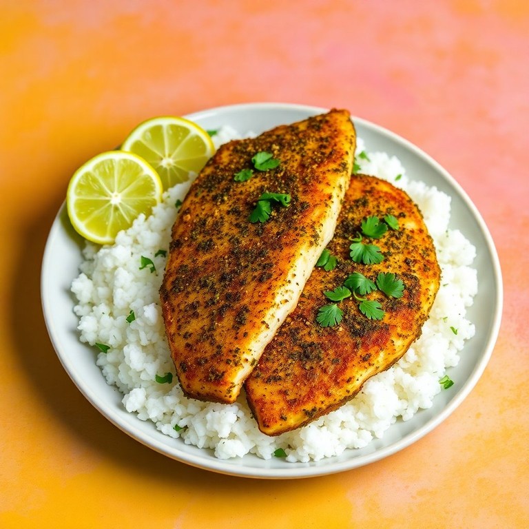 Crispy Herb-Crusted Fish Filet with Coconut Rice - Mr. Cook