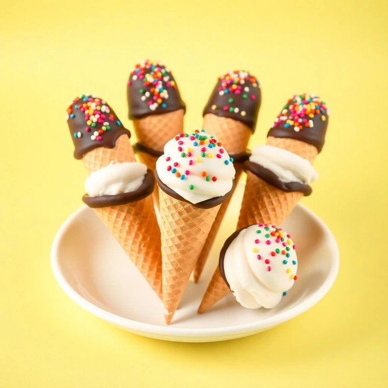 Decadent Chocolate-Dipped Ice Cream Cones with Sprinkles - Mr. Cook