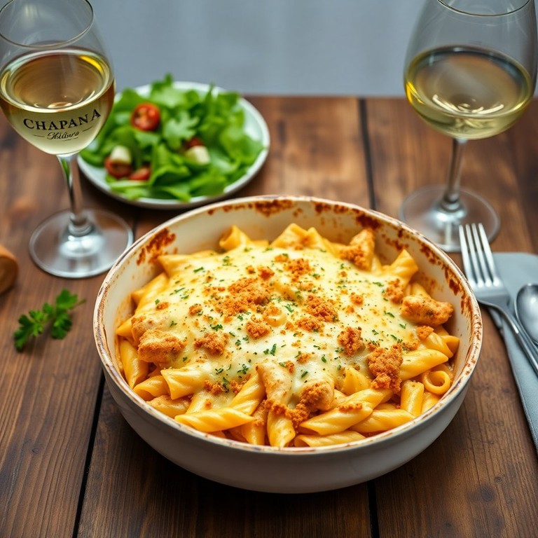 Cheesy Chicken Pasta Bake - Mr. Cook