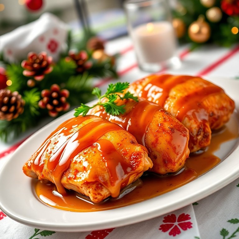 Maple-Mustard Glazed Christmas Chicken - Mr. Cook