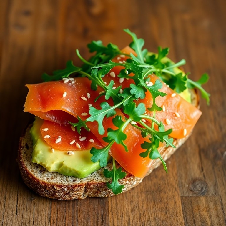 Tostada de Pan Integral con Aguacate Cremoso y Salmón Ahumado - Mr. Cook