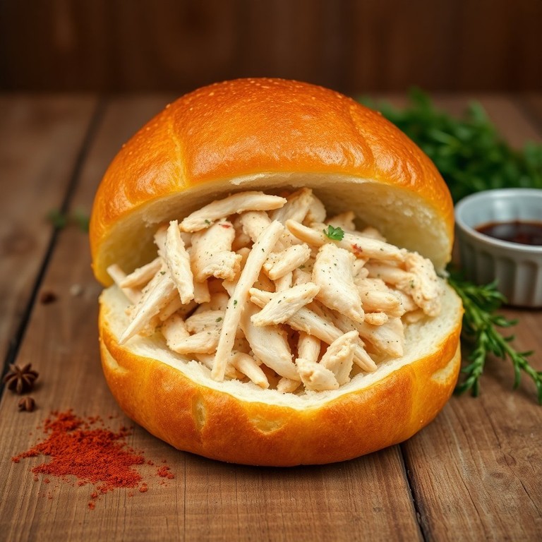 Pão Caseiro Fofinho com Frango Desfiado - Mr. Cook