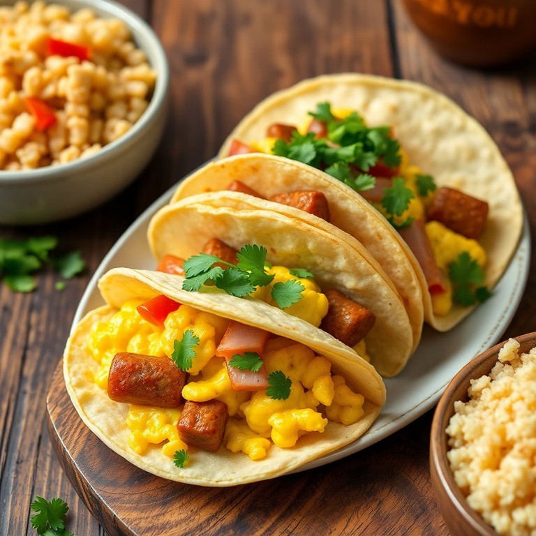 Tacos de Jamón y Salchicha con Huevo - Mr. Cook