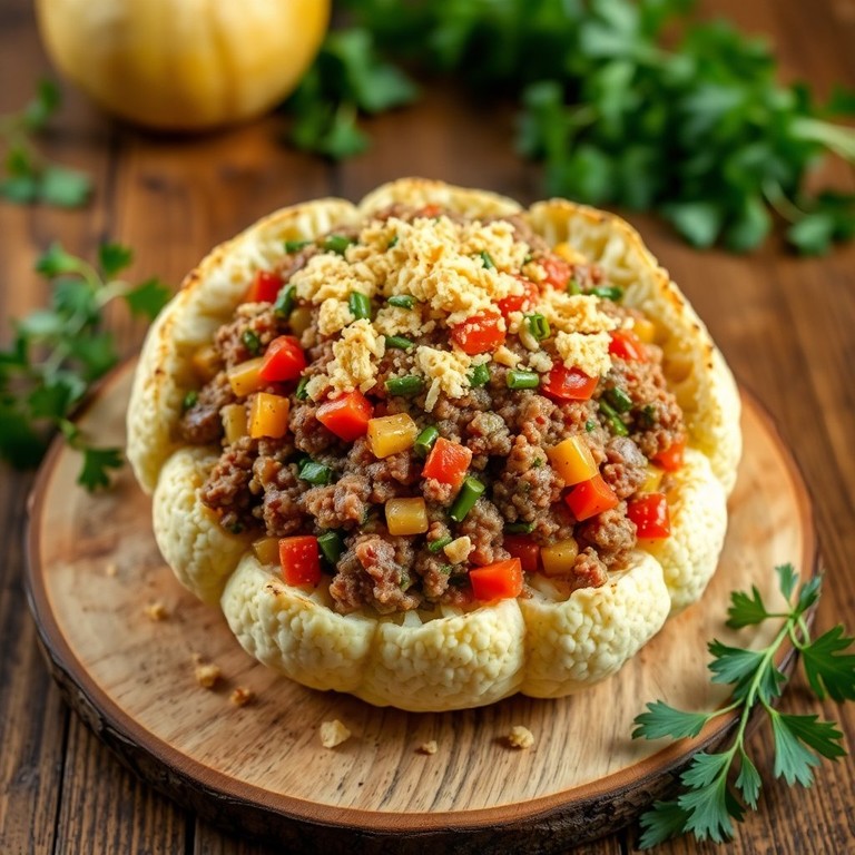 Coliflor Rellena de Carne Molida y Verduras - Mr. Cook