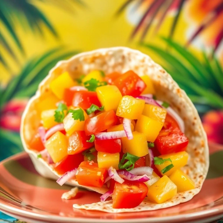 Tortilla de Maizena con Relleno Tropical - Mr. Cook