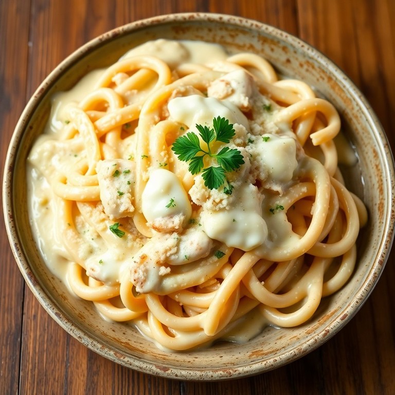 Massa Cozida com Molho Branco Cremoso e Queijo - Mr. Cook