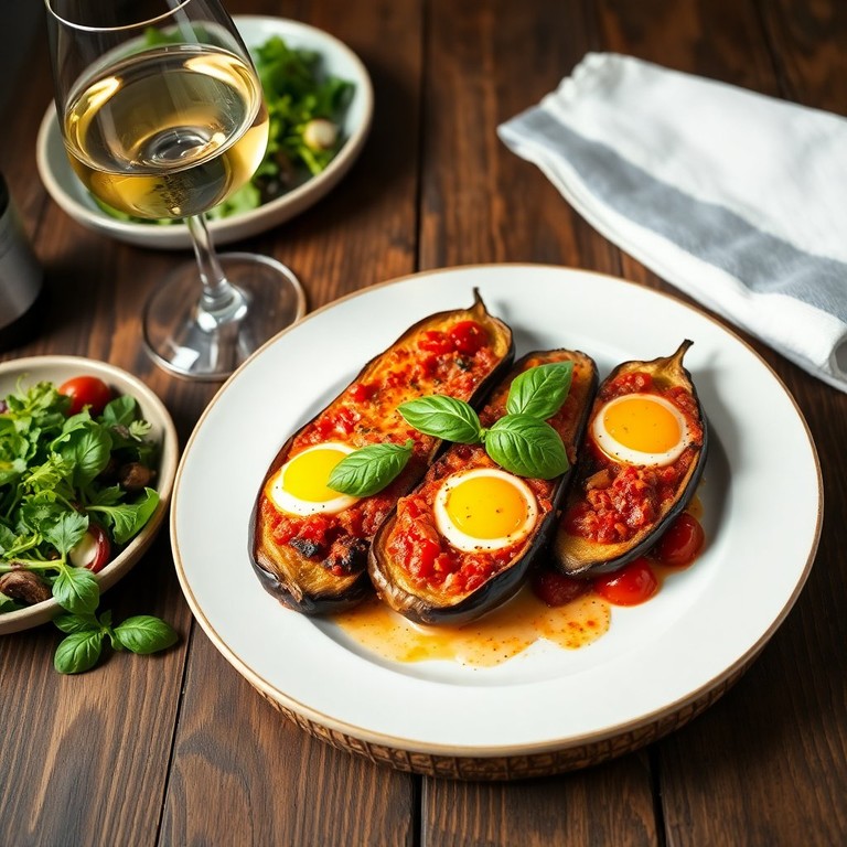 Aubergines Farcies aux Tomates et Œufs - Mr. Cook