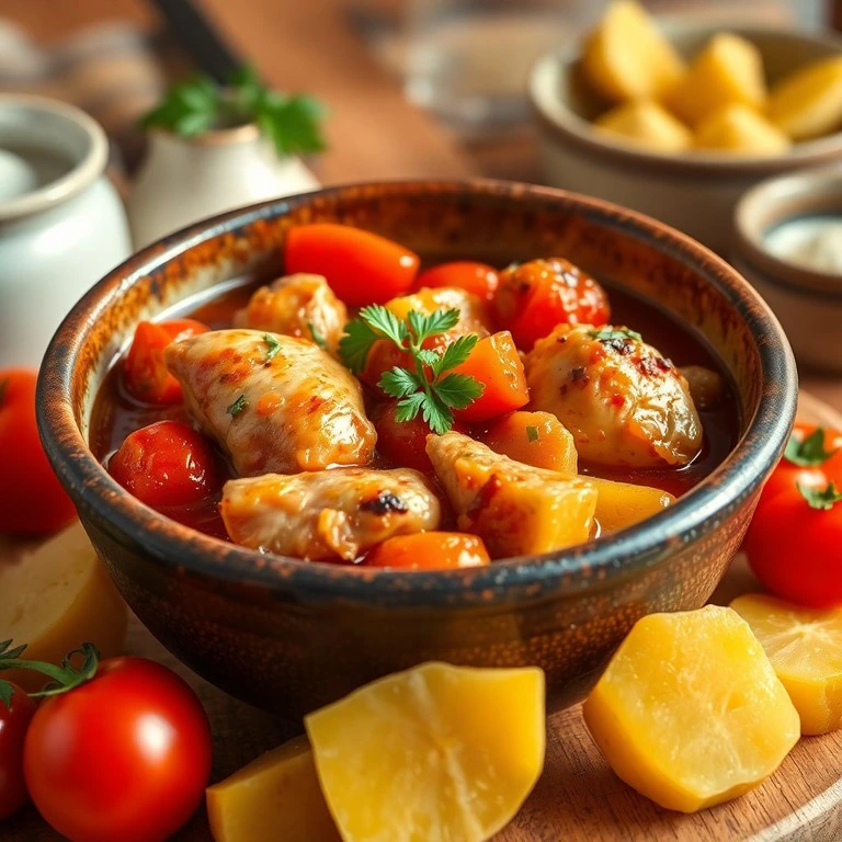 Pollo Guisado con Tomates y Papas - Mr. Cook