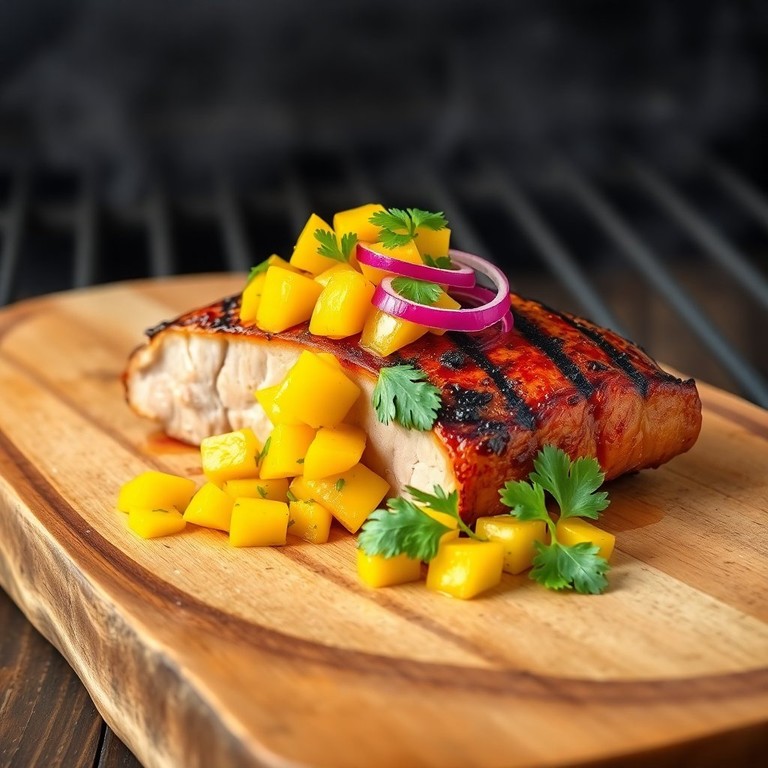 Puerco Liso a la Parrilla con Salsa de Mango - Mr. Cook