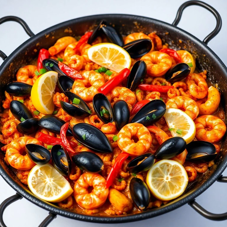 Paella de Mariscos con Gambas Peladas - Mr. Cook