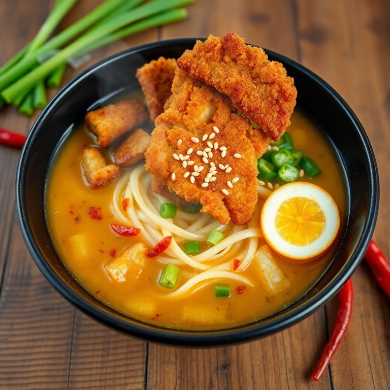 Honey-Ginger Ramen with Crispy Schnitzel - Mr. Cook
