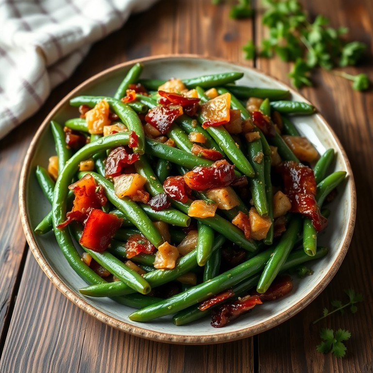 Prinzessbohnen mit Speck und Zwiebeln - Mr. Cook