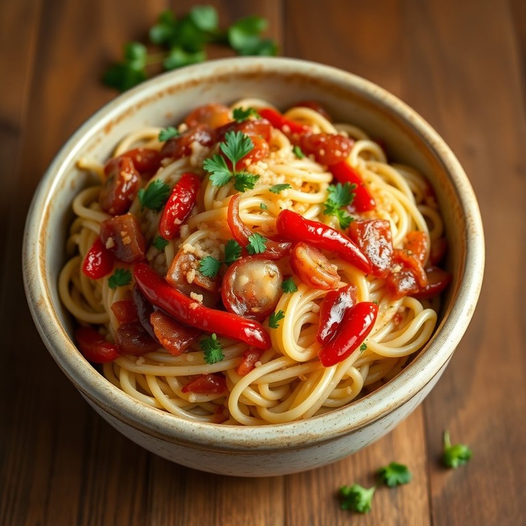 Orzo aux Poivrons Rouges et Oignons Caramélisés - Mr. Cook