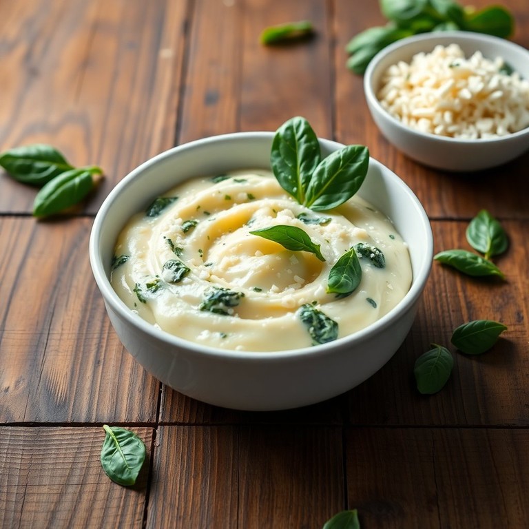 Puré de Papas con Queso y Espinacas - Mr. Cook