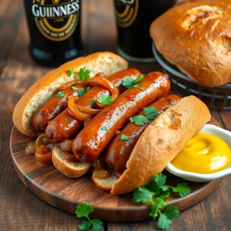 Salchicha Irlandesa con Cerveza Guinness y Cebolla Caramelizada - Mr. Cook