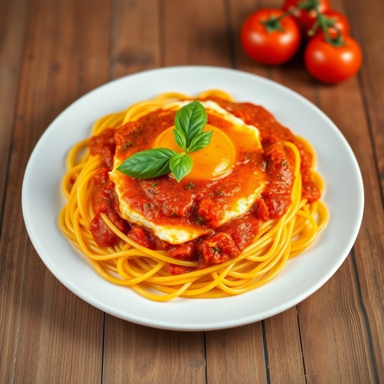 Spaghetti with Spicy Tomato and Egg Sauce - Mr. Cook