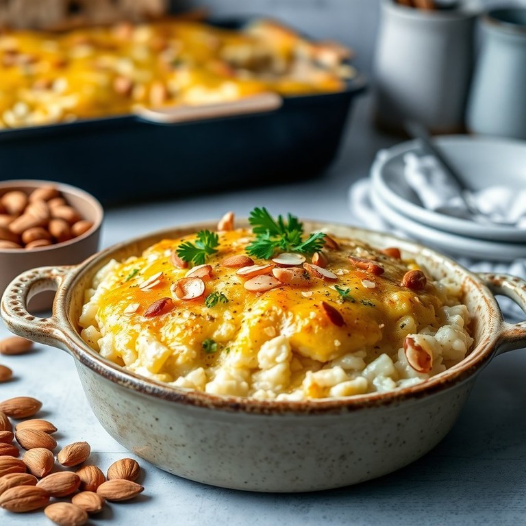 Creamy Cheese and Almond Rice Bake - Mr. Cook