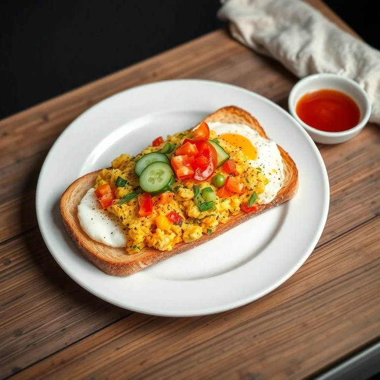 Hearty Egg and Veggie Scramble on Toast - Mr. Cook