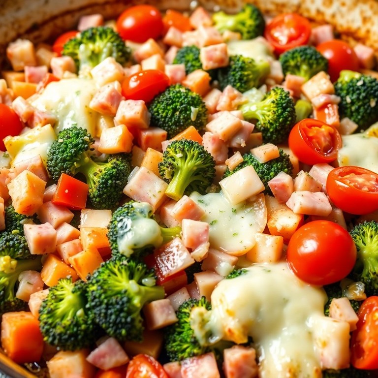 Garlic-Infused Ham and Veggie Bake - Mr. Cook