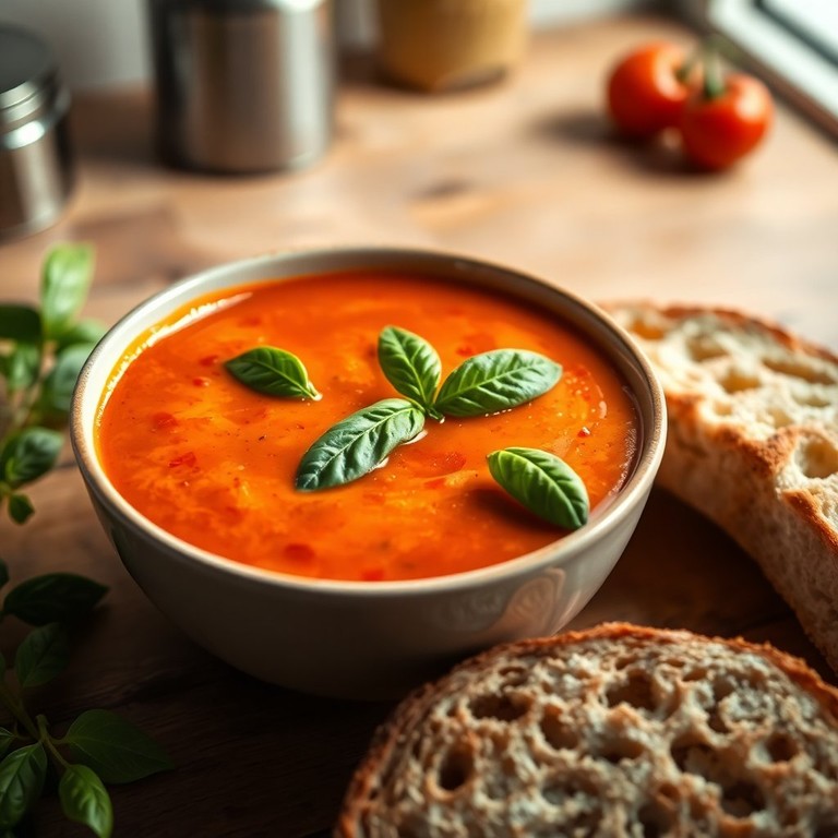 Creamy Tomato Basil Bliss Soup - Mr. Cook