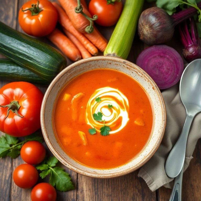 Sopa Cremosa de Tomate y Verduras - Mr. Cook