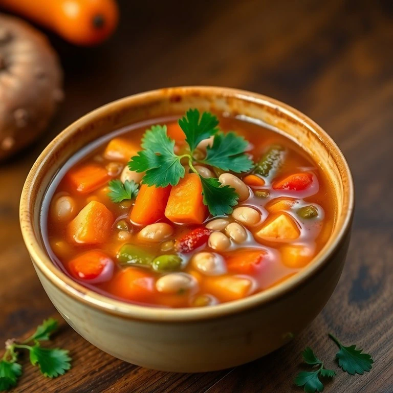 Sopa Caliente de Verduras y Frijoles - Mr. Cook
