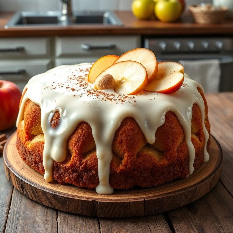 Classic German Apple Cake with Creamy Vanilla Glaze - Mr. Cook