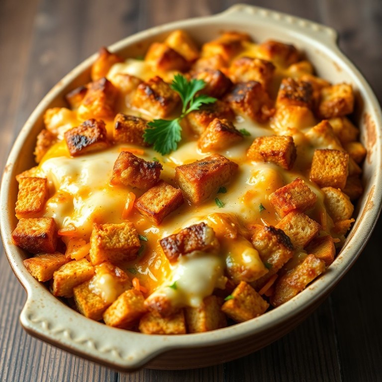 Cheesy Bread Casserole with Carrots - Mr. Cook