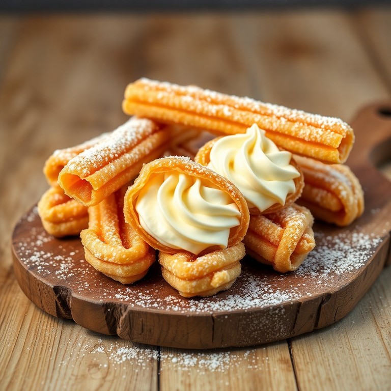 Churros Rellenos de Crema Bavarian de Vainilla - Mr. Cook