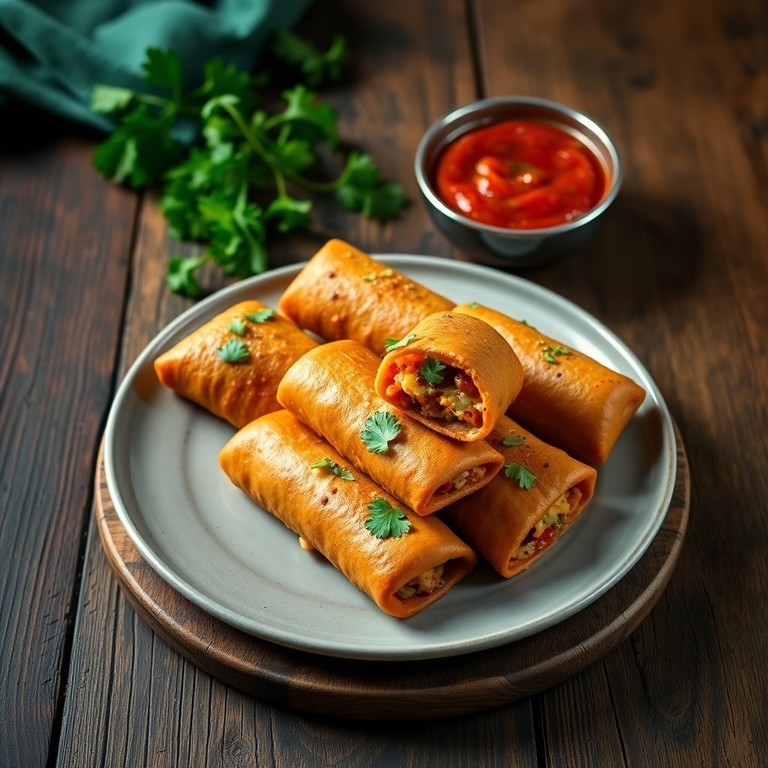 Crispy Spicy Paneer Bread Rolls with Tangy Chutney - Mr. Cook