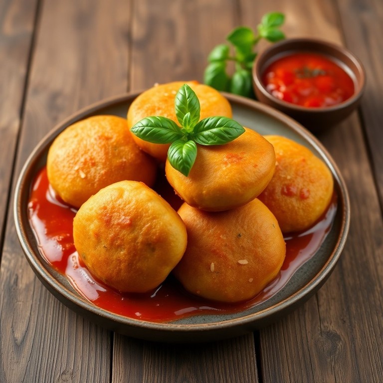 Bolinhos De Farinha Com Molho De Tomate Especial Mr Cook
