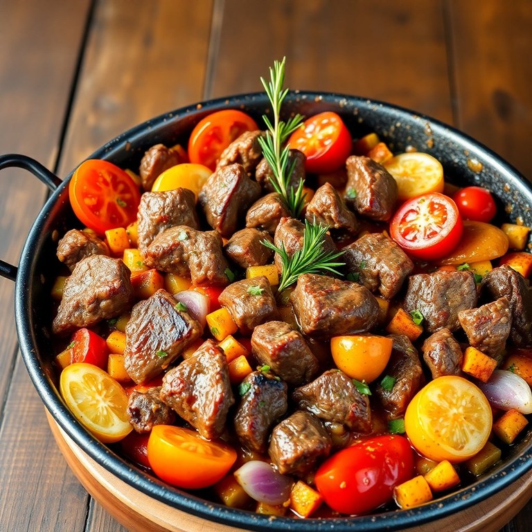 Paella de Carne de Vaca y Albergas - Mr. Cook